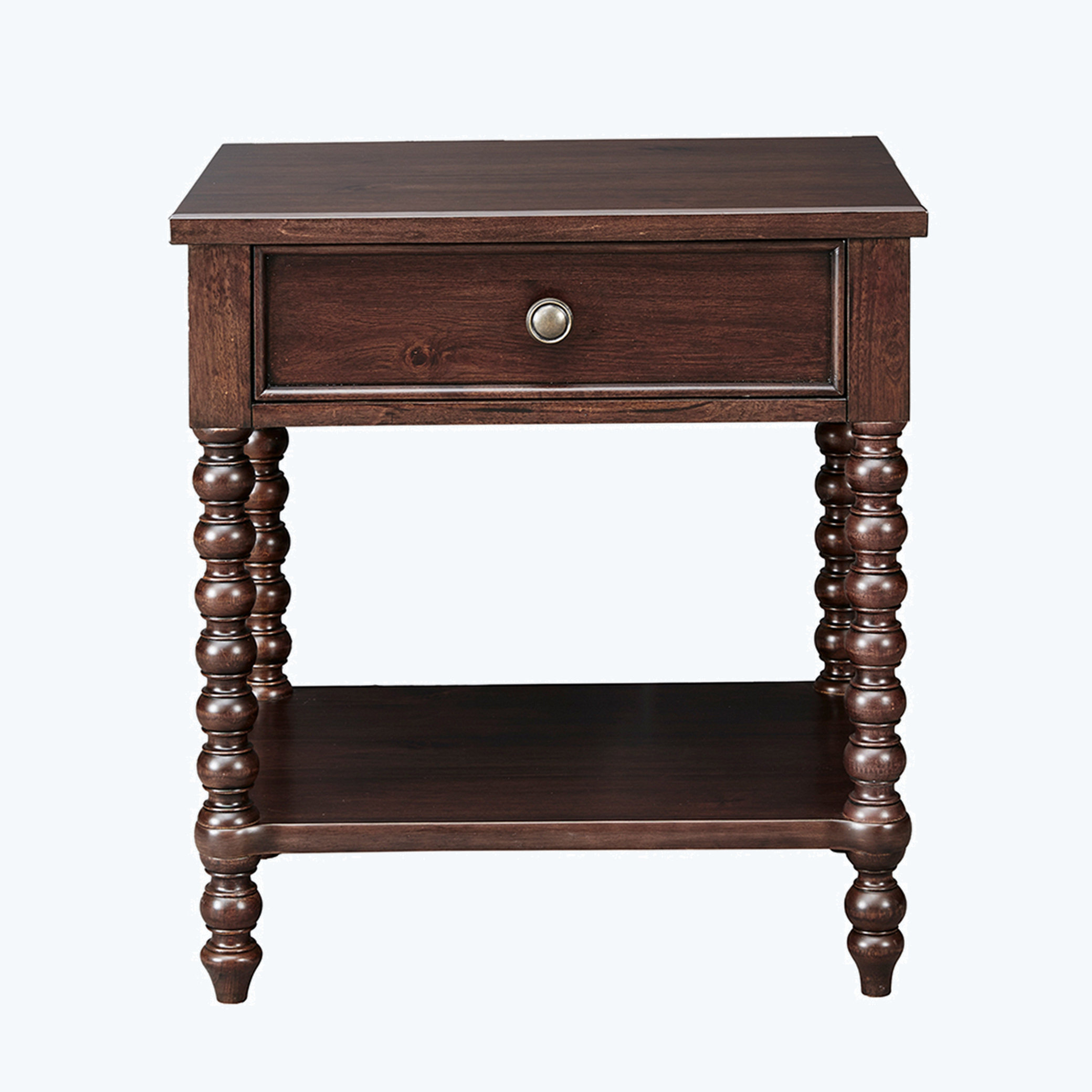 Bloomsbury Market Transitional Wire-Brushed White Finish 1pc Nightstand ...