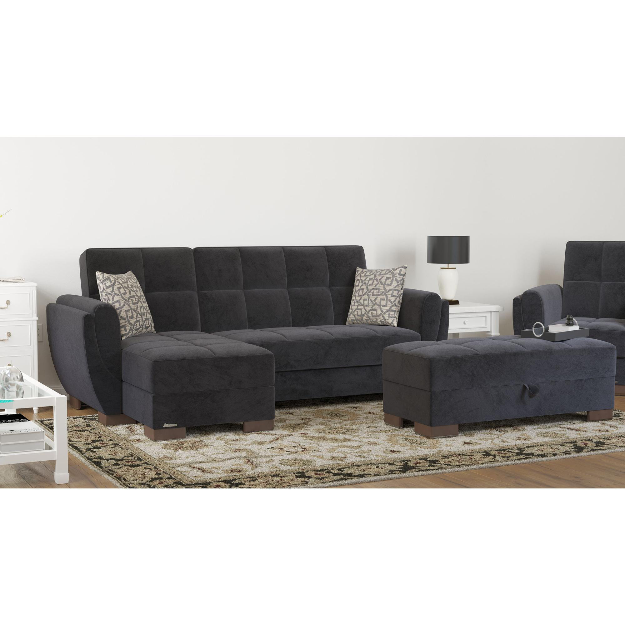 Latitude Run® Upholstered Convertible Chaise Lounge with Storage | Wayfair