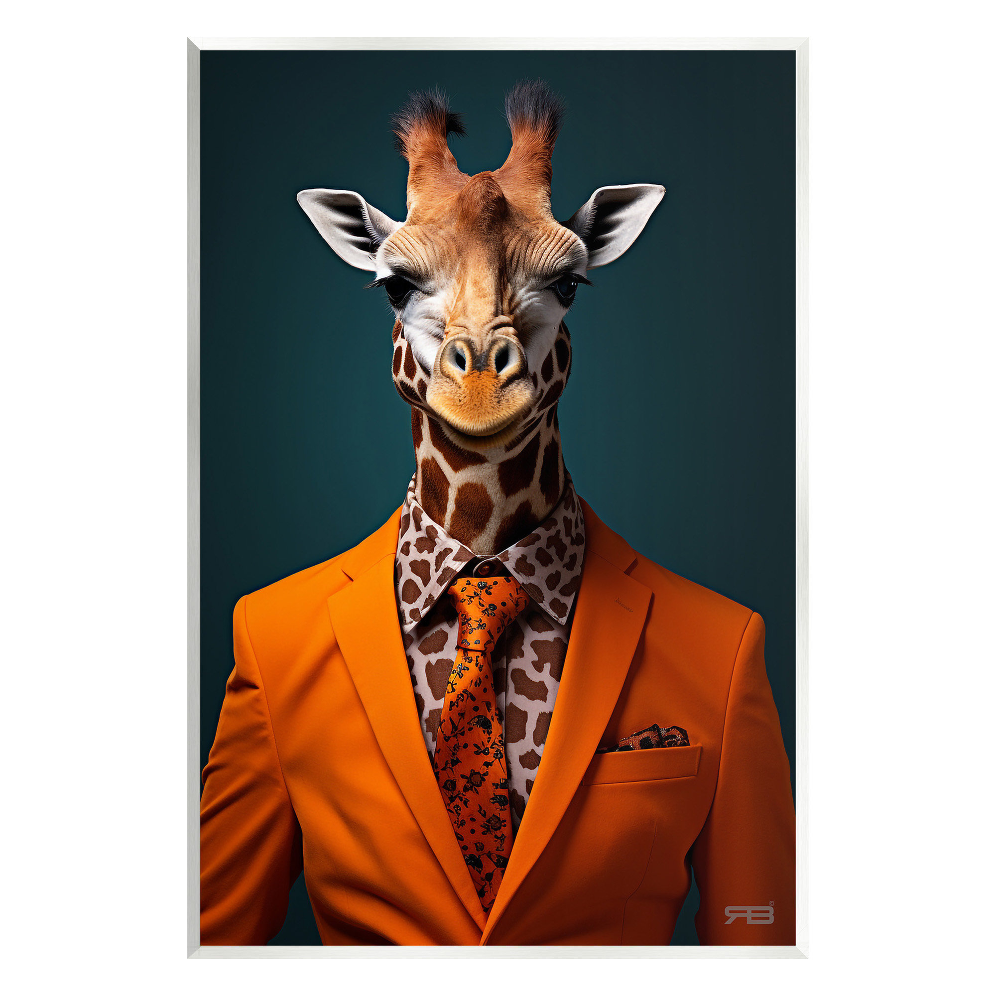 Ebern Designs Giraffe in Formal Suit Wall Plaque Art by RB - Wayfair Canada