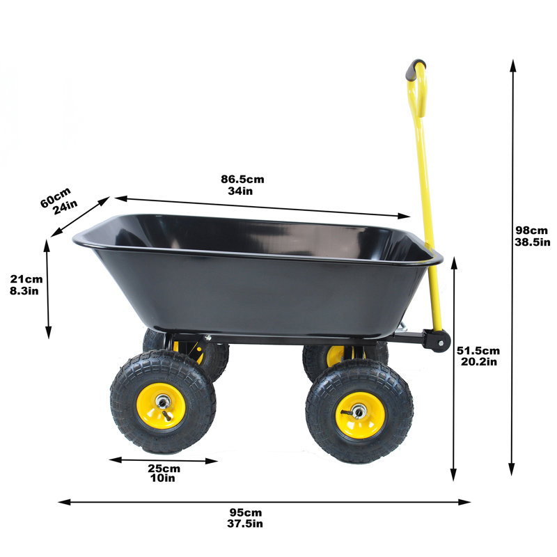 Novobey Folding Car Poly Dump Truck Garden Carts | Wayfair