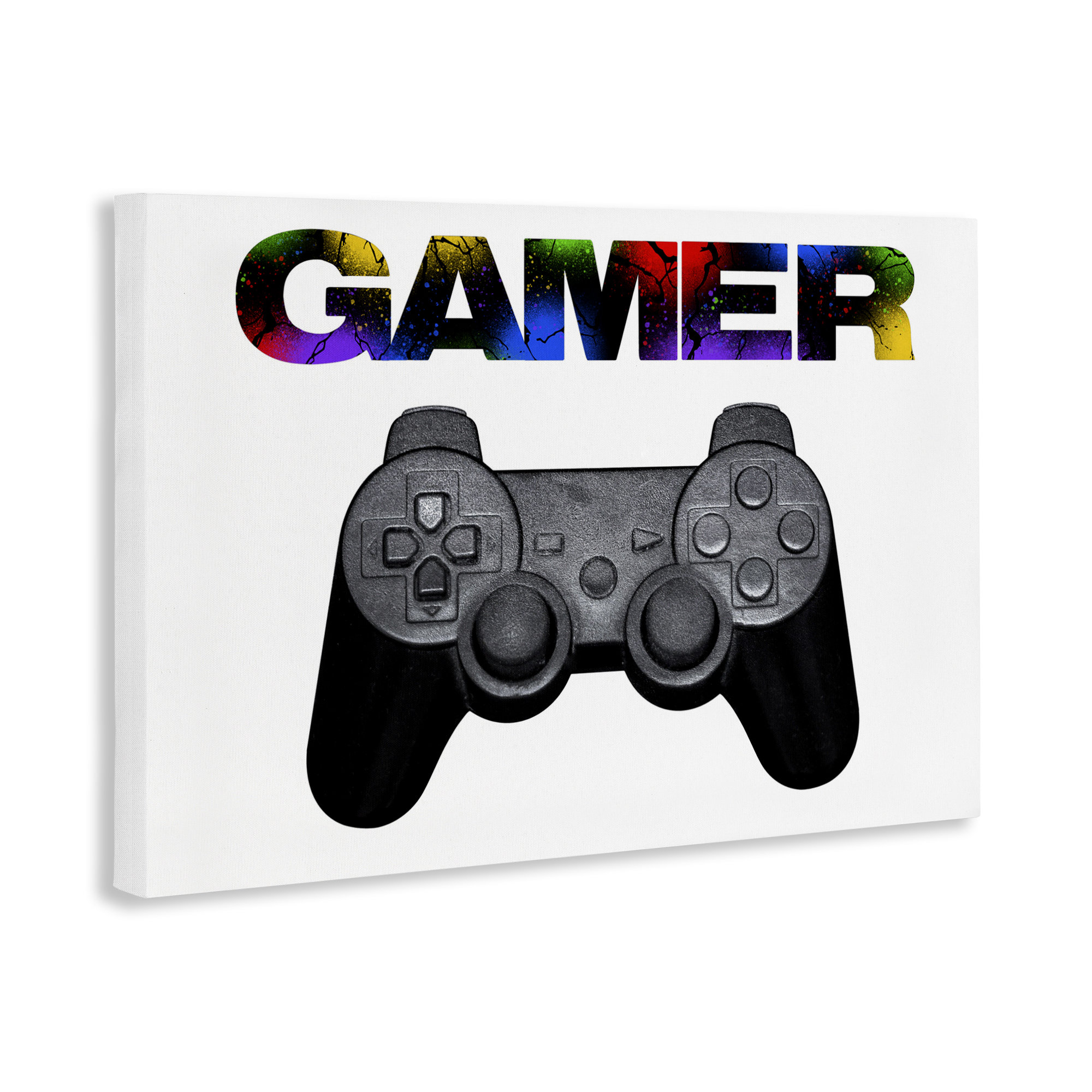 Wrought Studio Gamer with Rainbow Splatter Canvas, design by Marcus ...