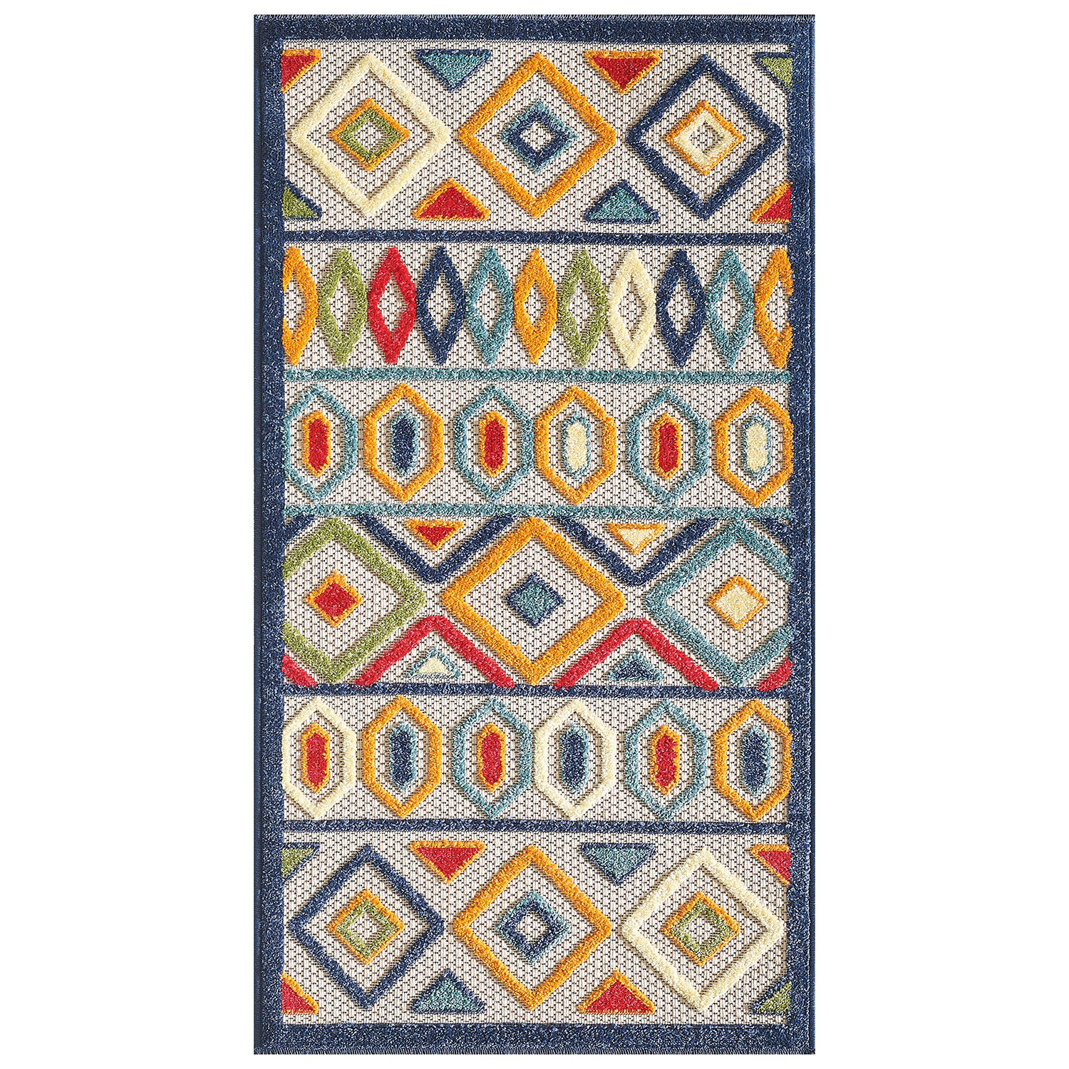 Bungalow Rose Multi Aztec Pattern Indoor Outdoor Area Rug - Wayfair Canada