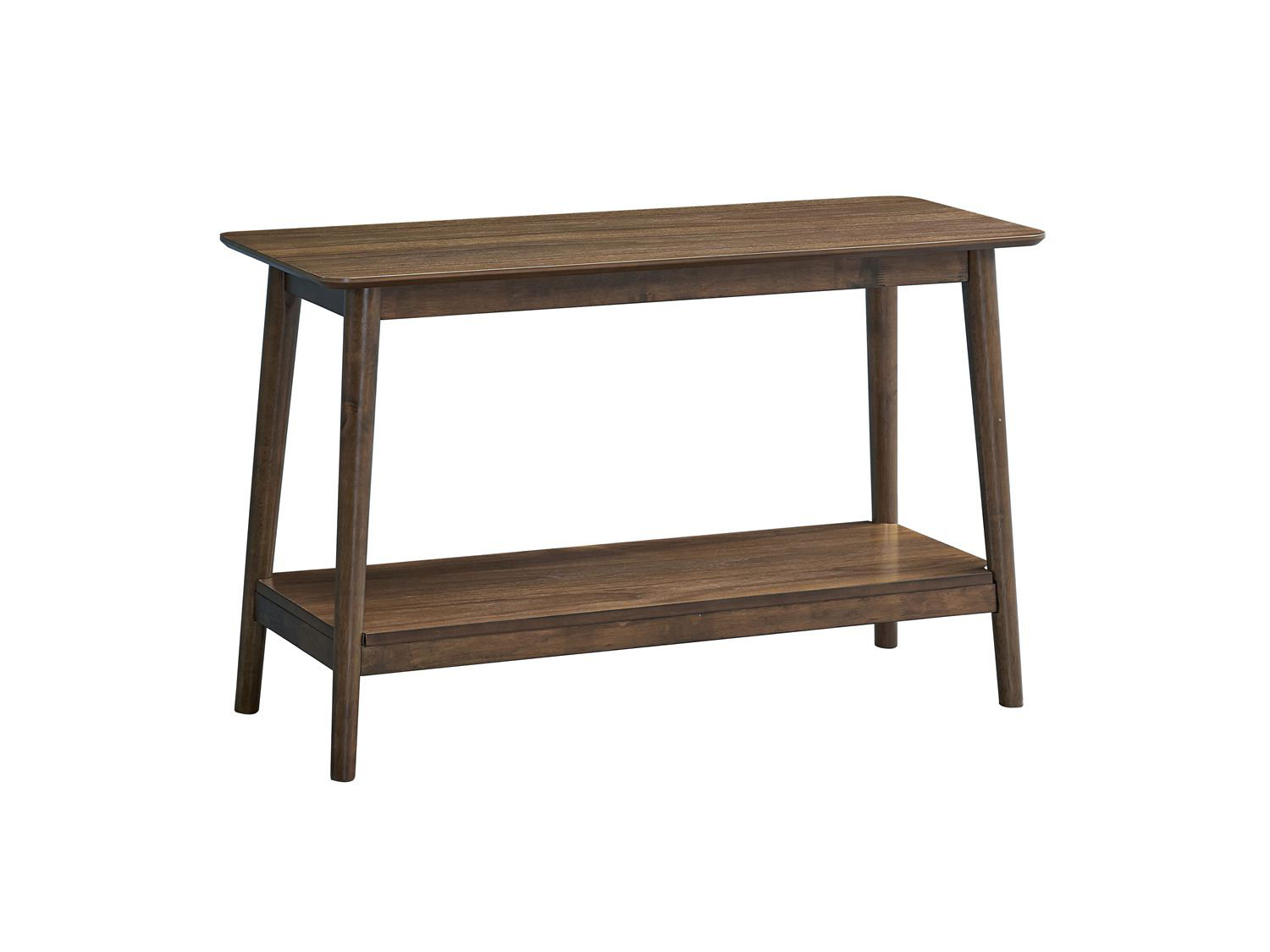 Ivy Bronx Lamonte Walnut Sofa Table with Shelf, Perfect for Display and ...