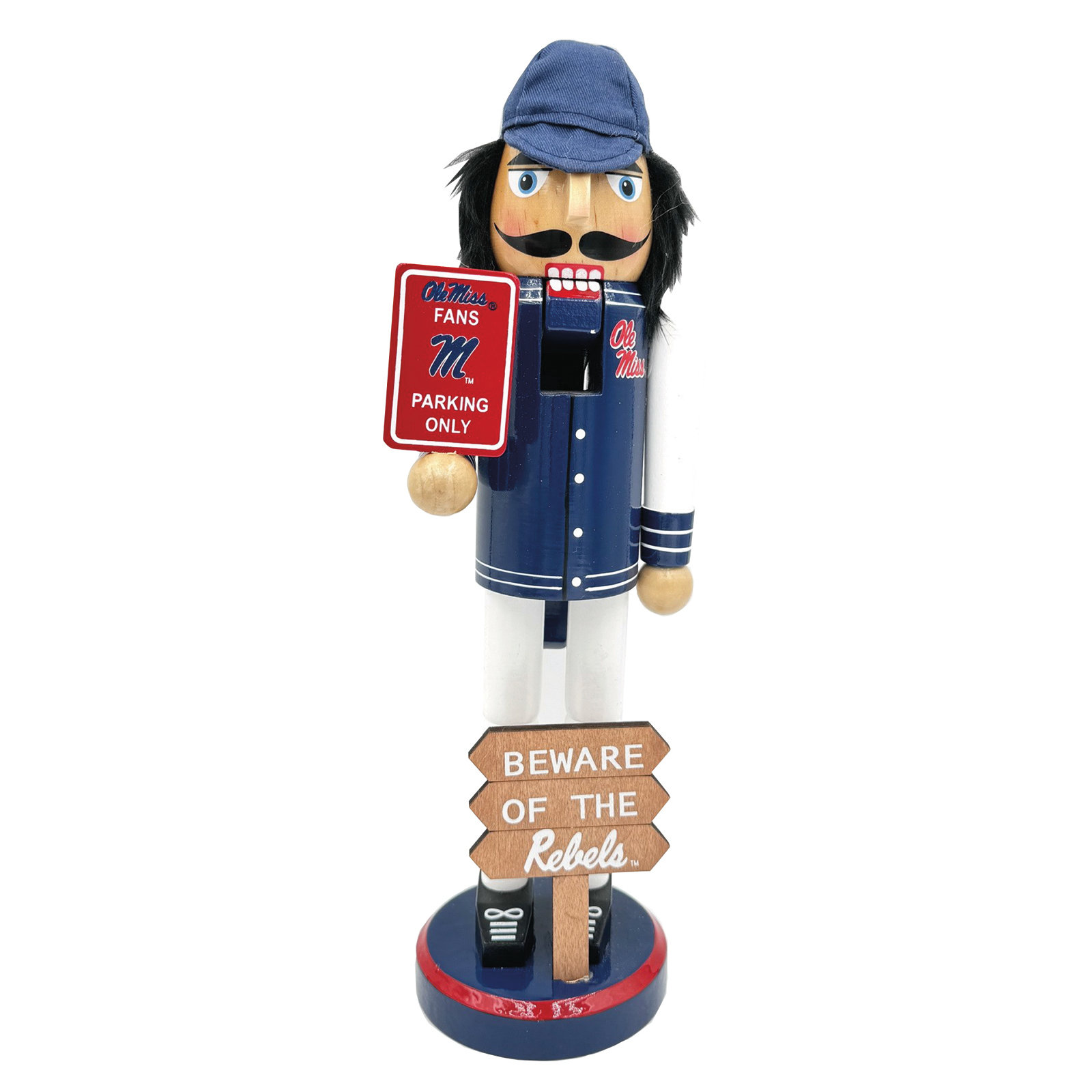 The Holiday Aisle® 12” Ole Miss Beware of the Rebels Nutcracker | Wayfair