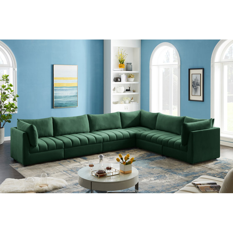 Everly Quinn Ensoll Velvet Sectional - Wayfair Canada