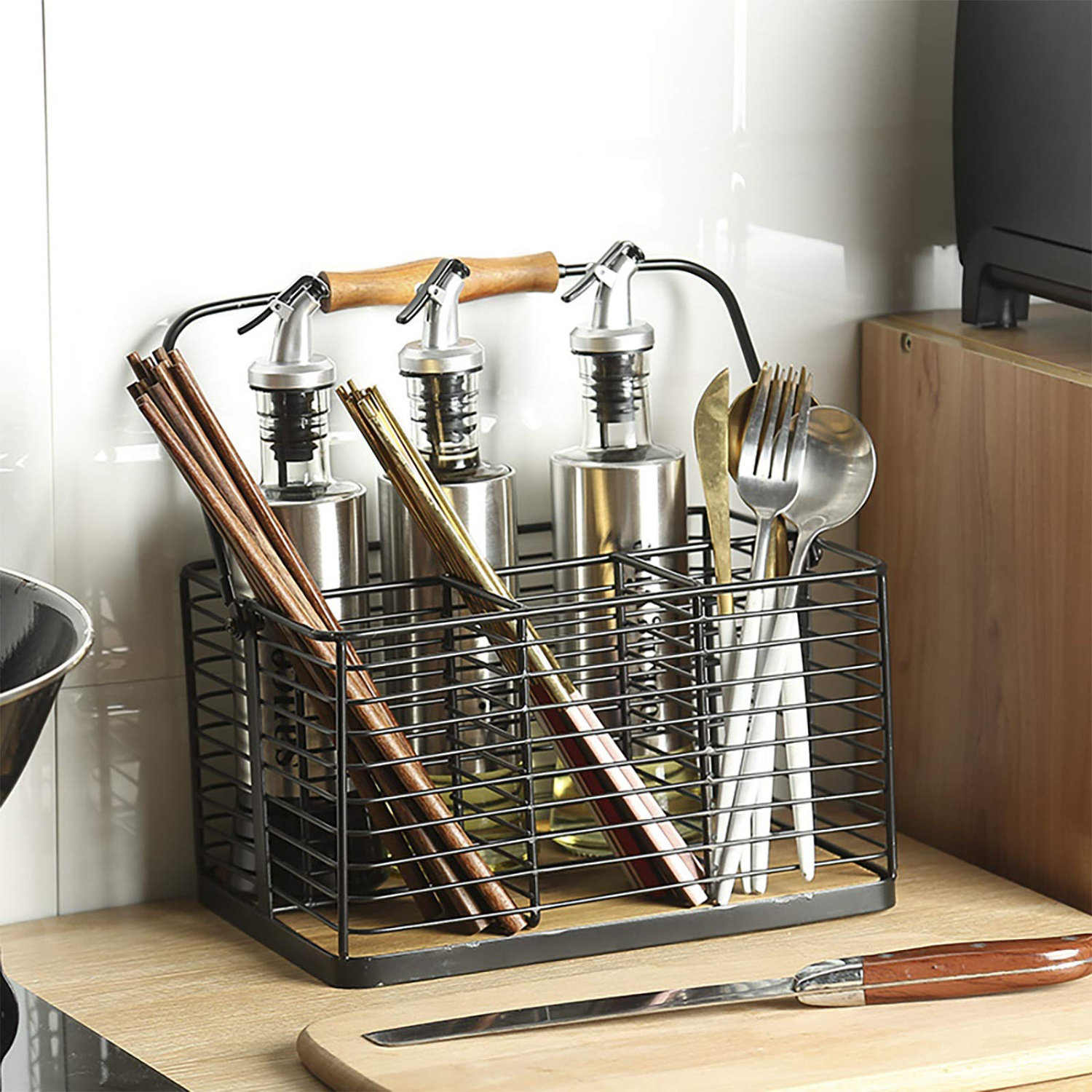Stack man Utensil Holder Kitchen Condiment Organizer Utensil Caddy ...