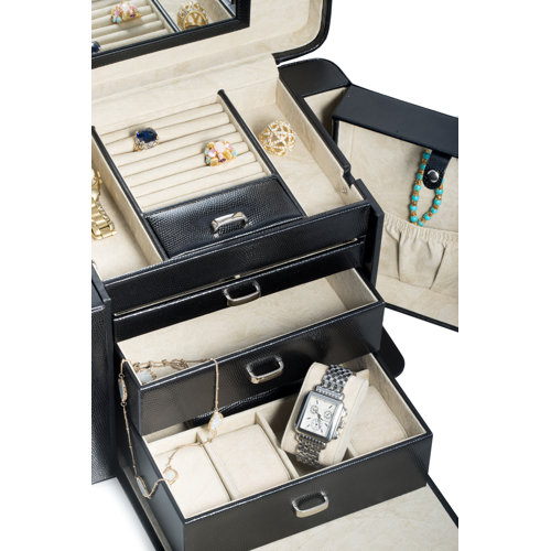 Winston Porter Leather Jewelry Box + | Wayfair