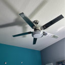 Orren Ellis Tavin 5 - Blade LED Stainless Steel Ceiling Fan with Remote ...