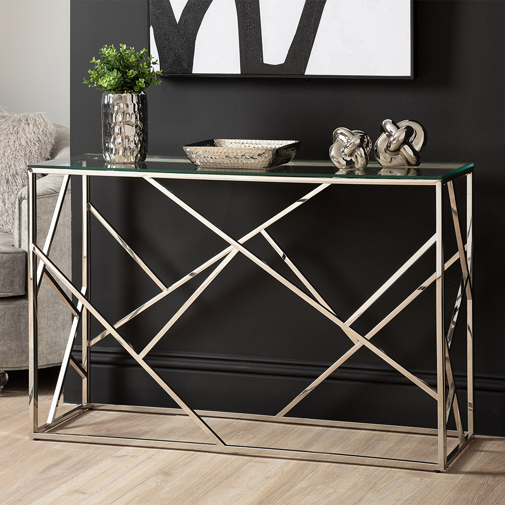 Canora Grey Courtlyn 120cm Console Table for Hallway Living Room ...