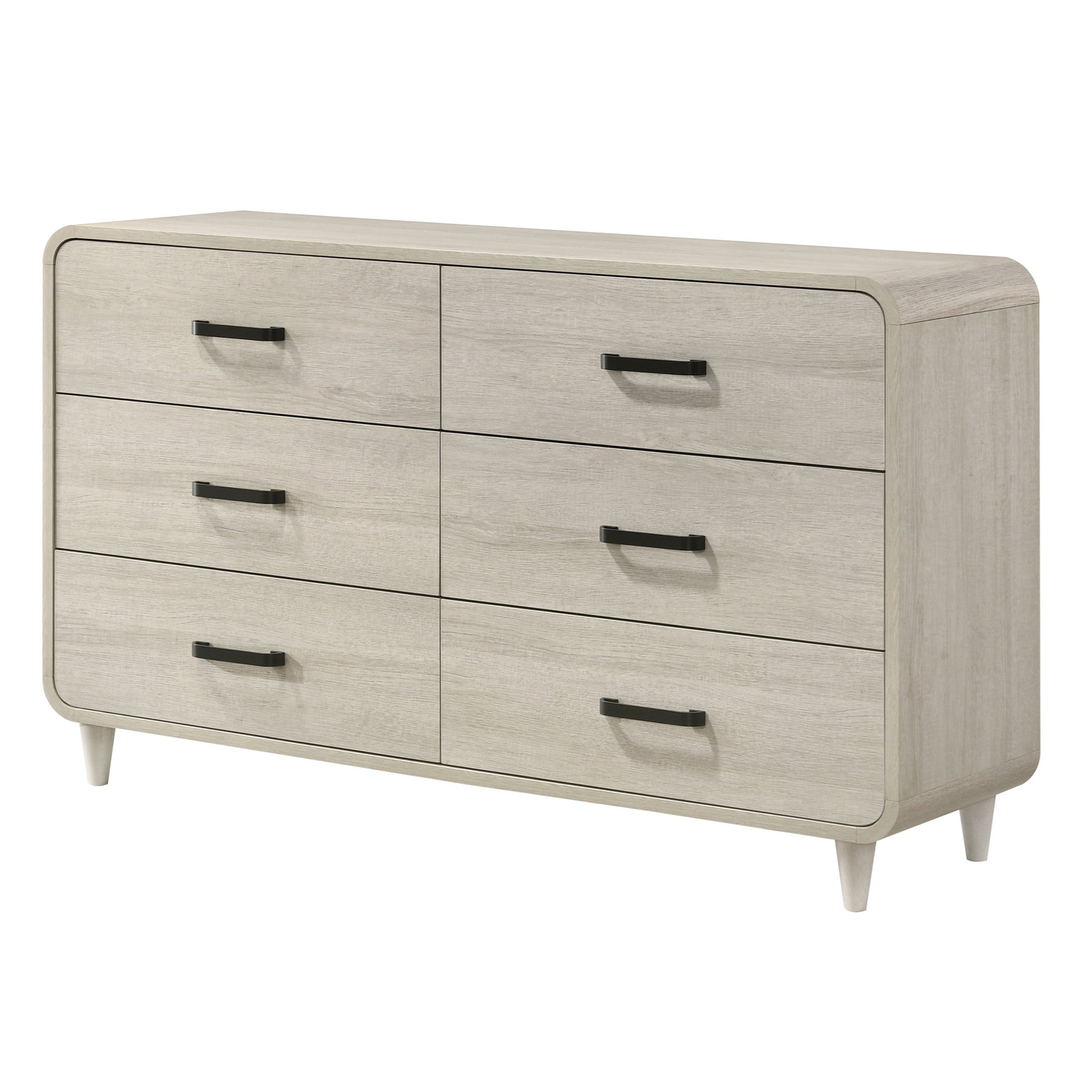 Latitude Run® Contemporary Ample Drawer Space Six Drawers Dresser ...