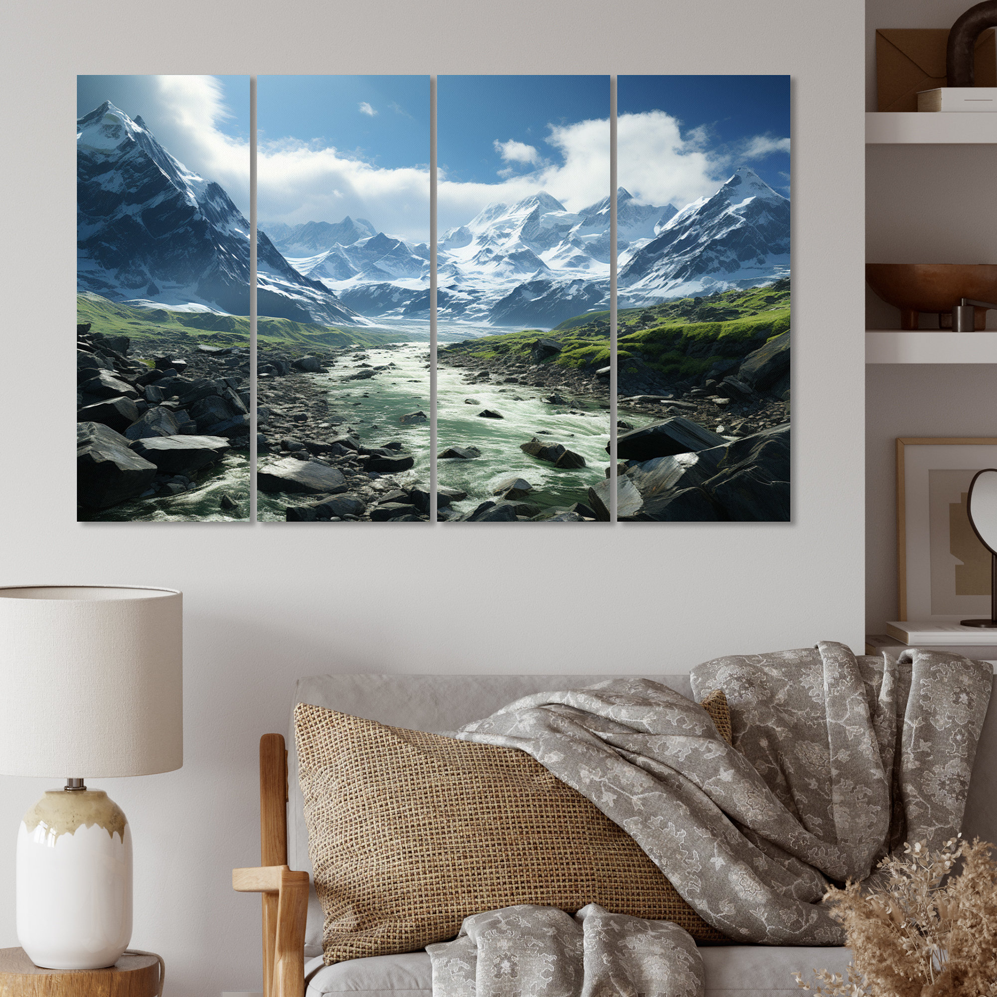 Millwood Pines Green Glacier Frozen Eternity Green I On Canvas 4 Pieces ...