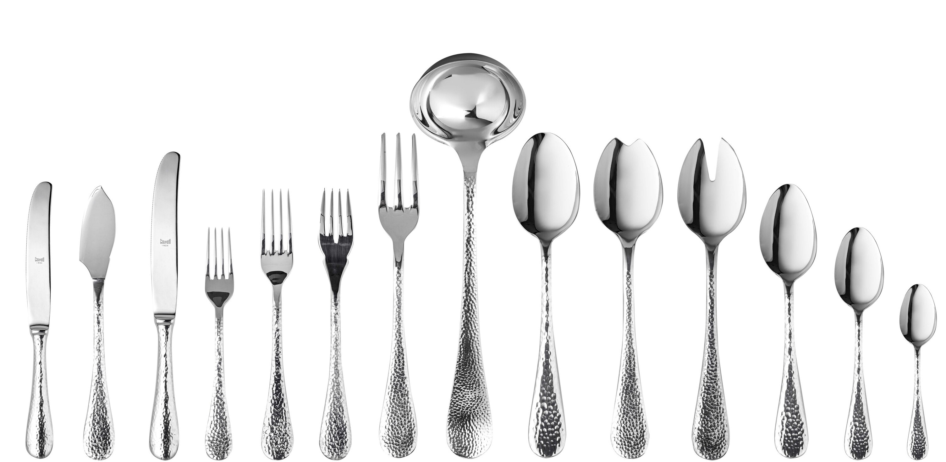 MEPRA Epoque Flatware Set - 113 Pieces - Pewter | Wayfair