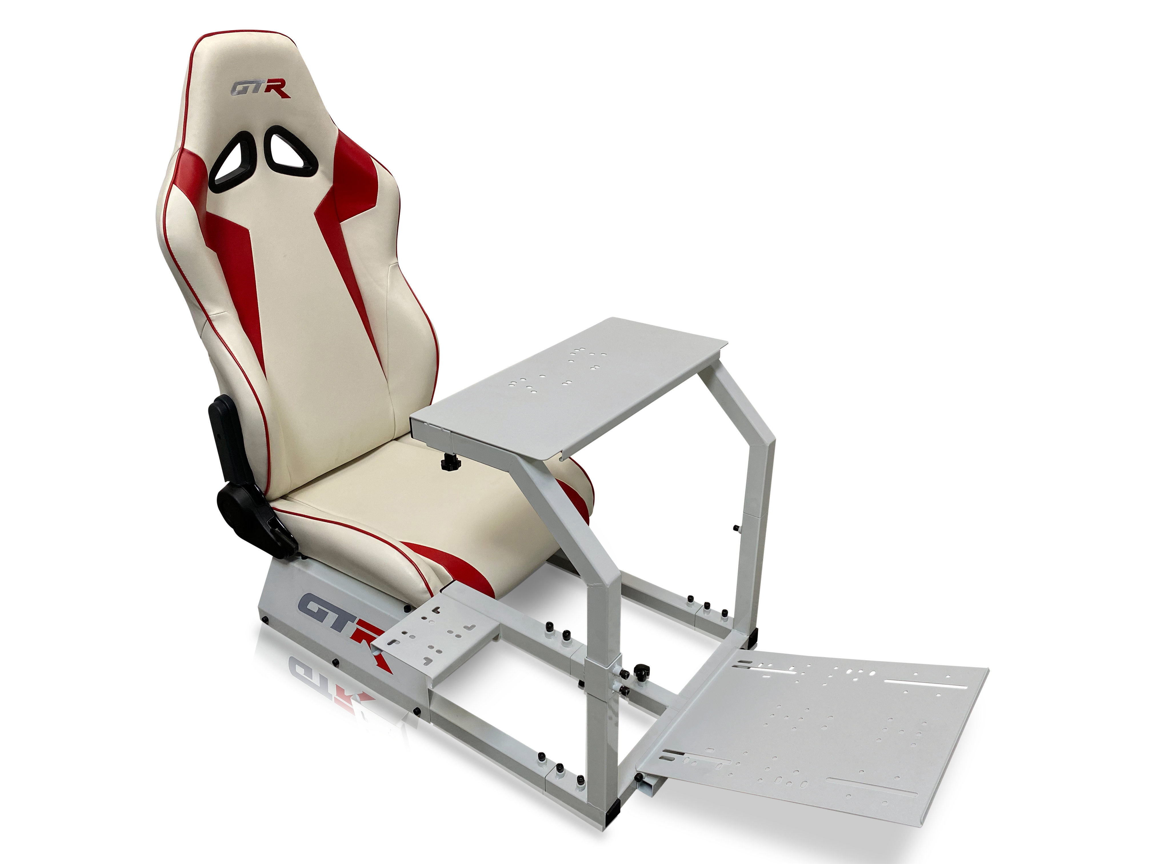 GTR Simulator Reclining Leather PC & Racing Game Chair with Footrest in ...