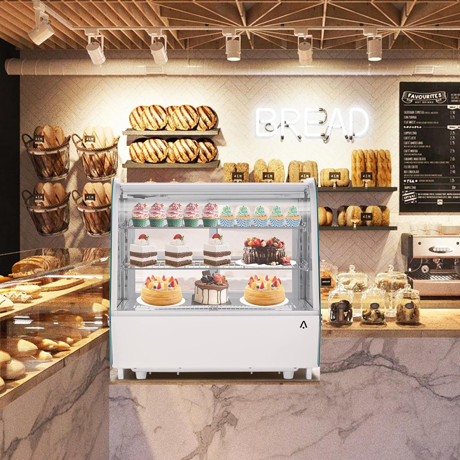 gaomon 4.2 Cu.Ft Refrigerated Display Case, Commercial Countertop ...