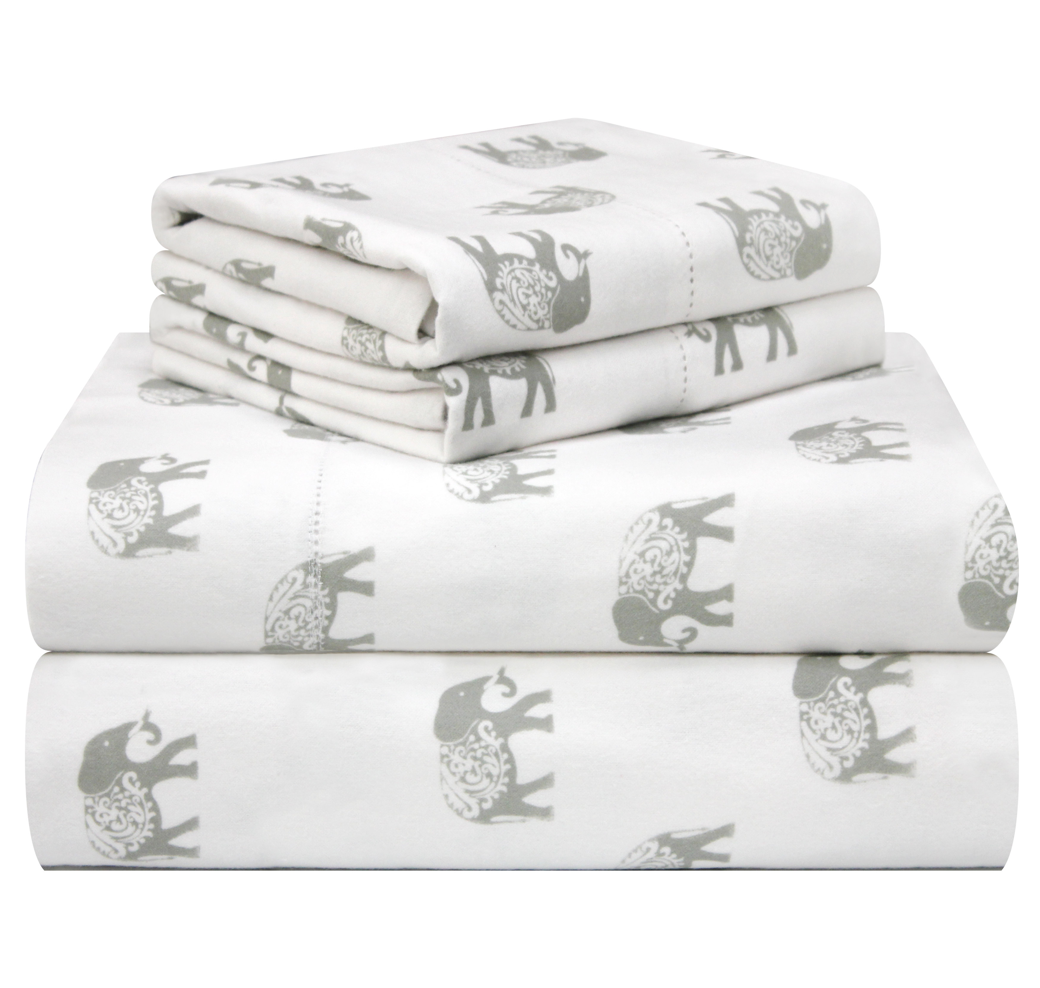 Pointehaven Animal Print 100% Cotton Flannel Sheet Set & Reviews ...