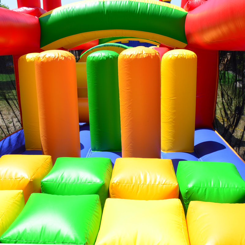 JumpOrange Rainbow Titan Commercial Grade Inflatable Obstacle Course ...