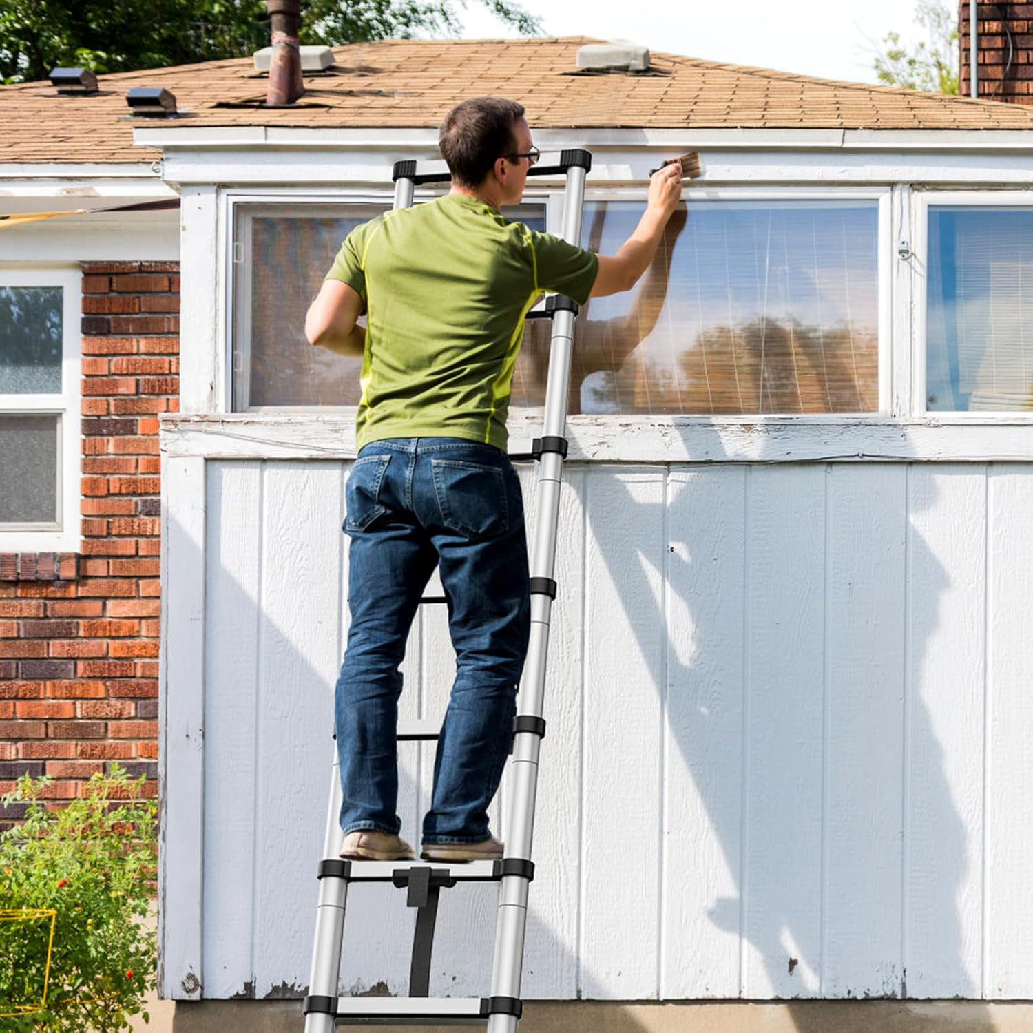 WFX Utility™ 6.5 Ft Telescoping Ladder, 330Lbs Capacity Aluminum ...