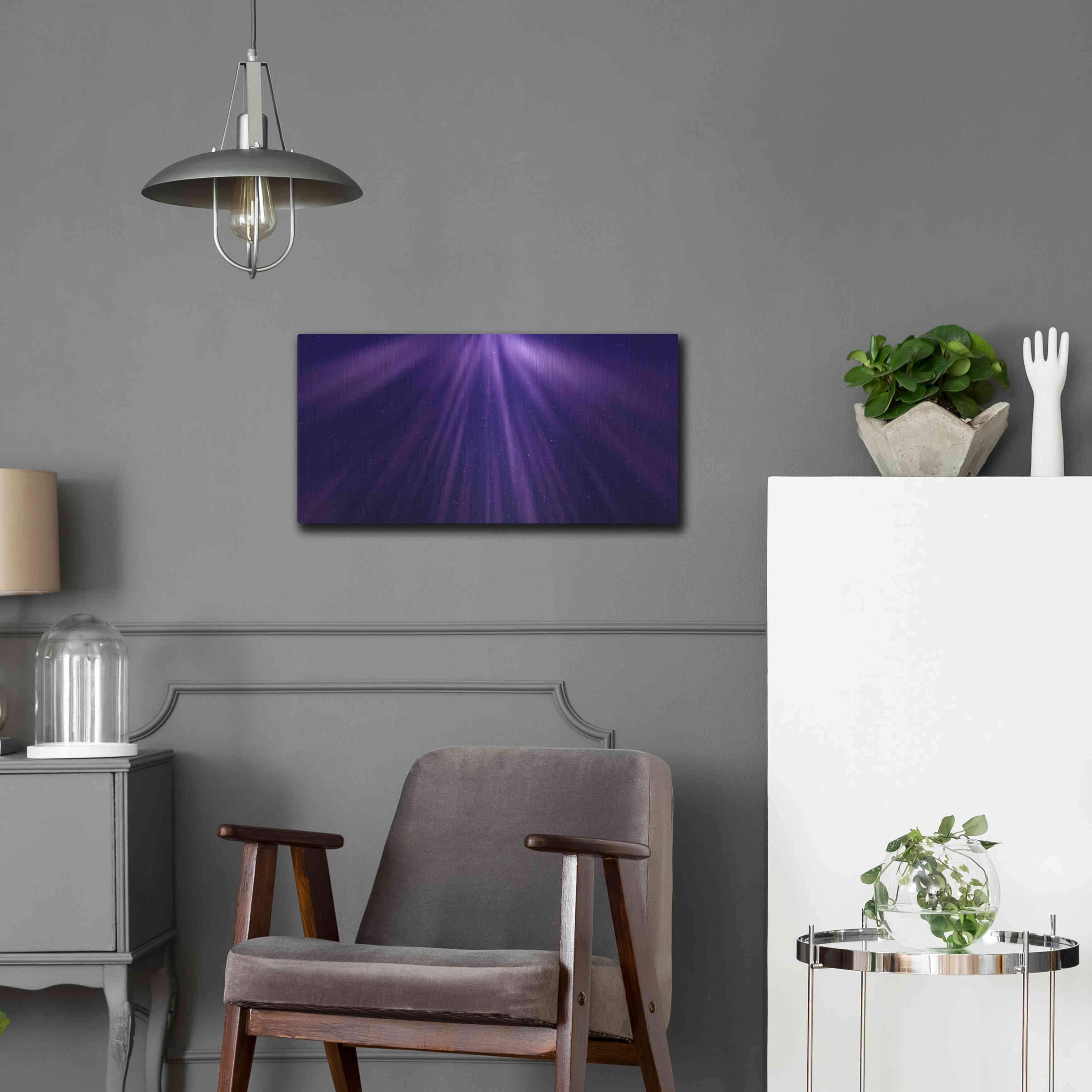 Latitude Run® 'Oceanic Moon Rays' by Unknown Artist, Metal Wall Art, 24 ...