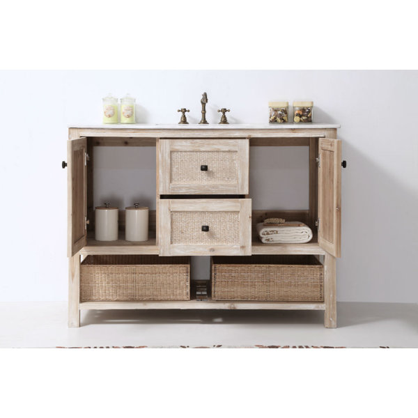 Legion Furniture 48'' Free-standing Single Bathroom Vanity with Stone ...