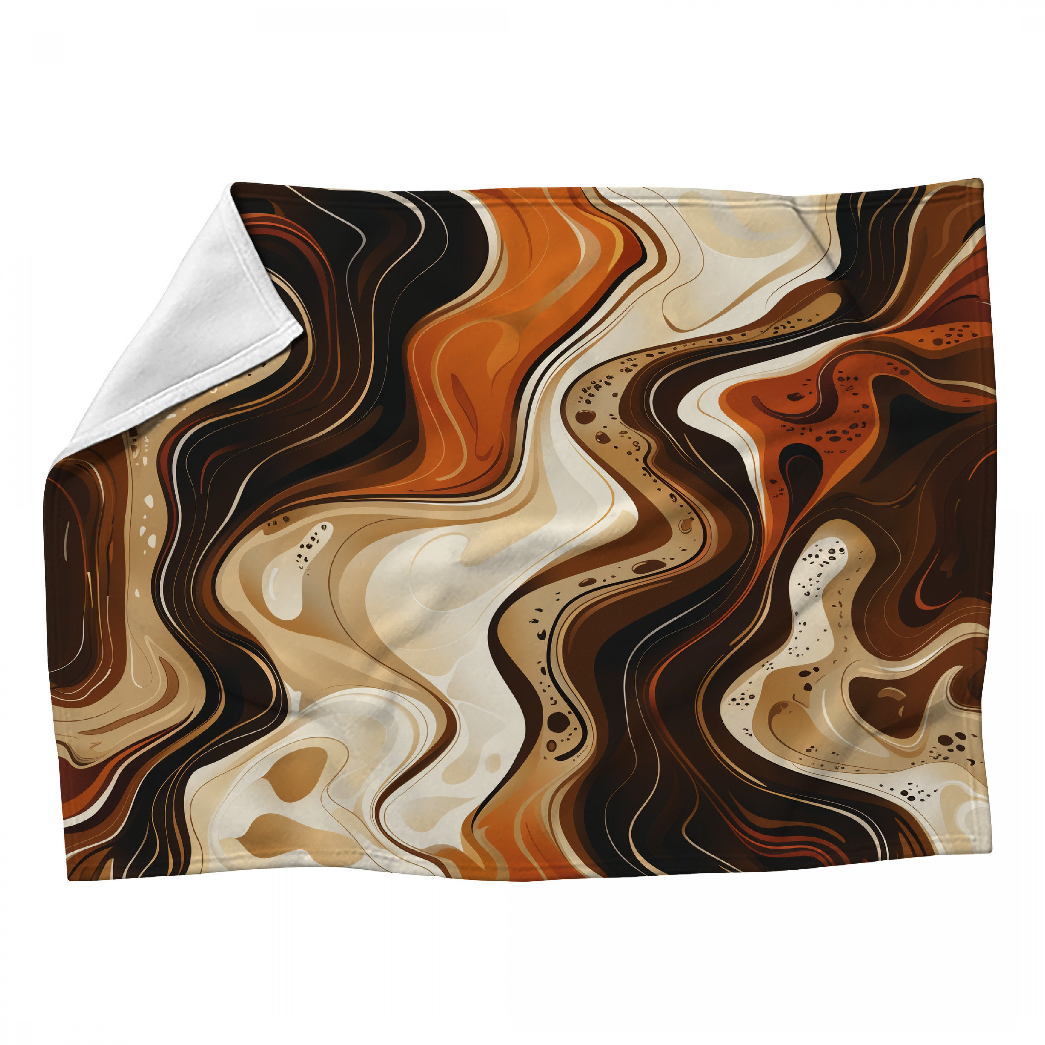 VisionDecor Marbled Abstract Fleece Throw Blanket - Abstract Throws for ...