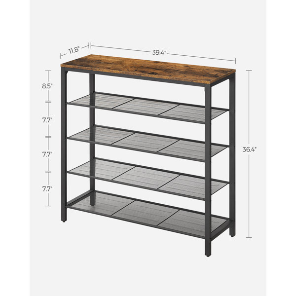 Ebern Designs 5-Tier Storage 25 Pair Shoe Rack & Reviews | Wayfair