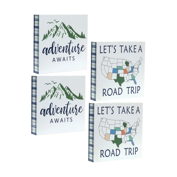 Trinx 4 Piece Adventure Road Trip Wall Décor Set | Wayfair