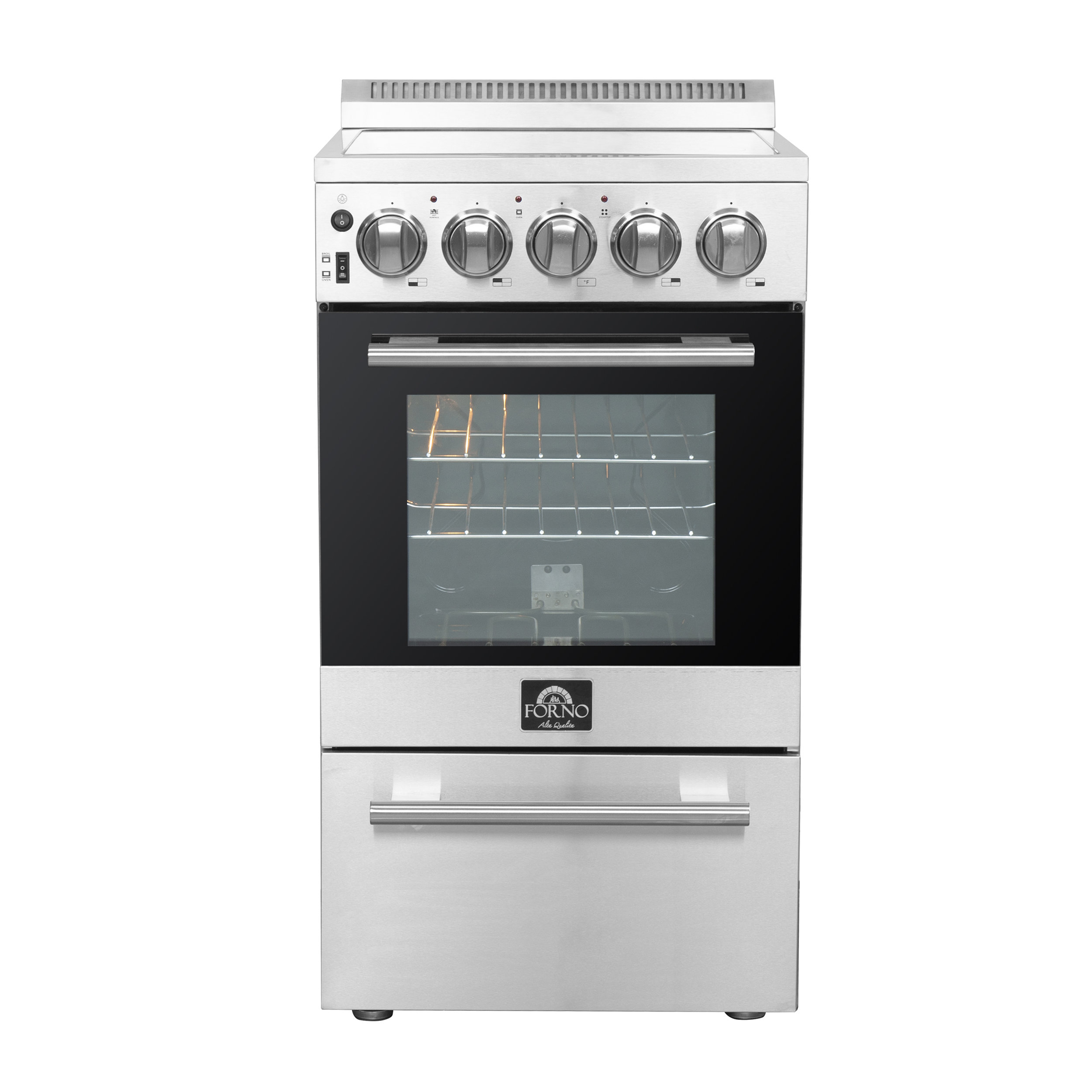 Forno Pallermo 20-inch Freestanding Electric Range Stainless Steel, 4 ...