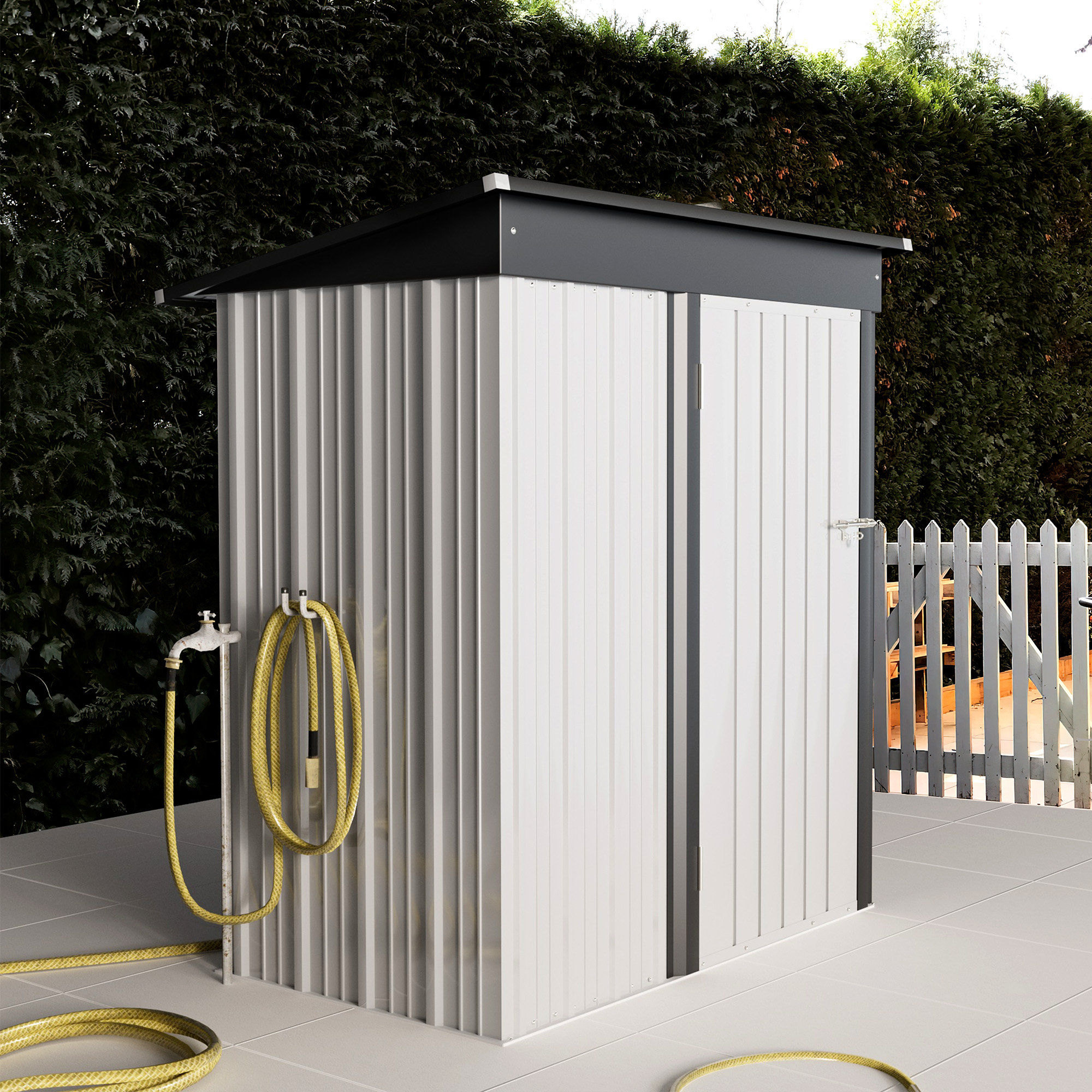 GUNJI 5 ft. W x 3 ft. D Metal Storage Shed & Reviews - Wayfair Canada