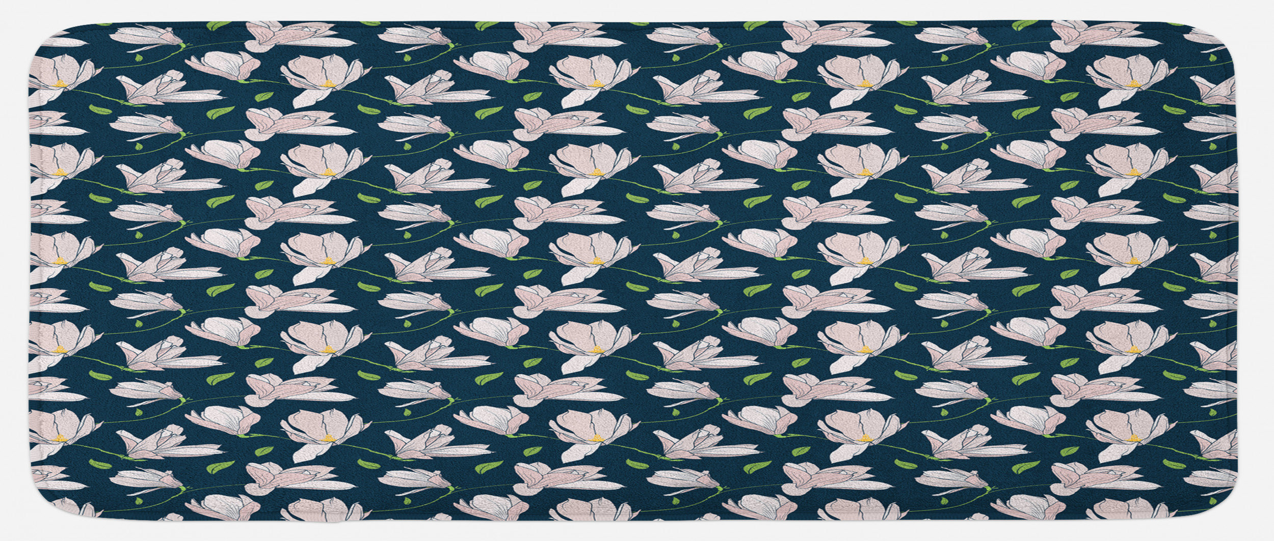 East Urban Home Magnolia Kitchen Mat | Wayfair