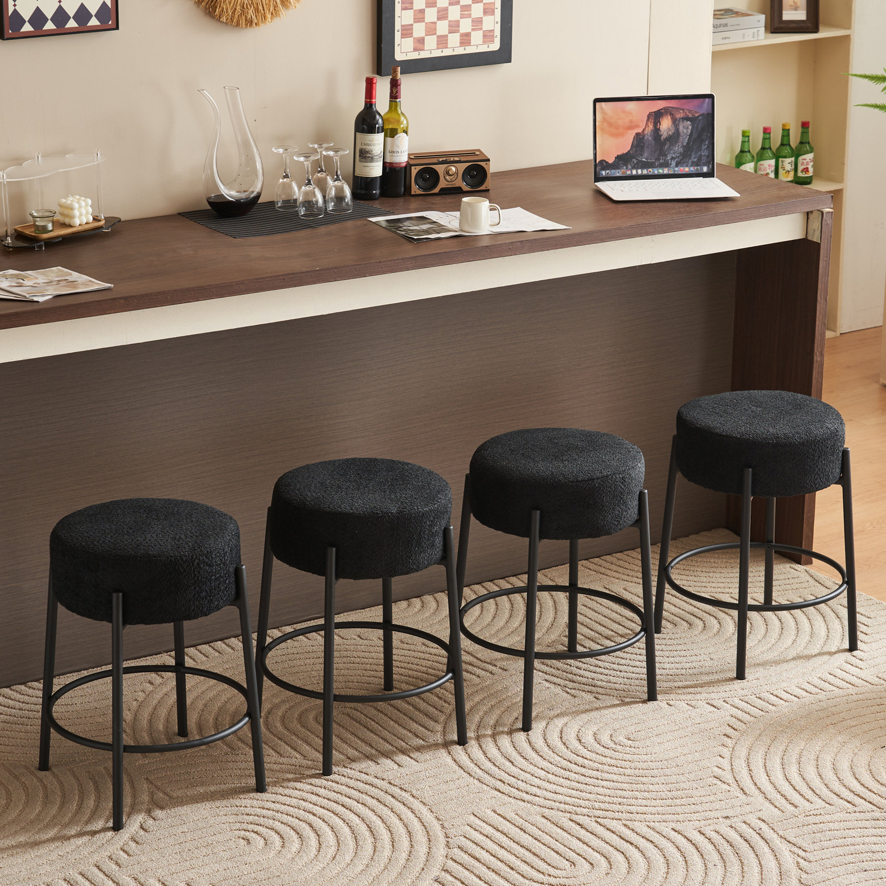 George Oliver Round Bar Stools | Wayfair