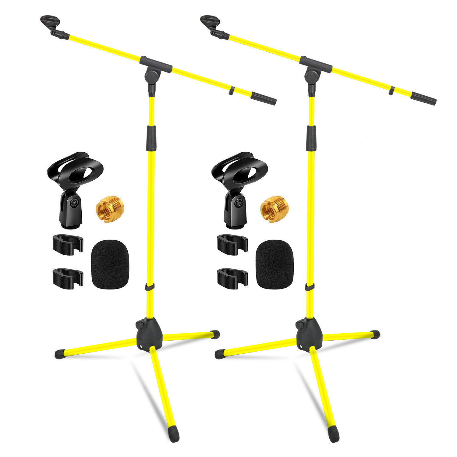5 Core Tripod Mic Stand Pair Heavy Duty Height Adjustable Floor ...