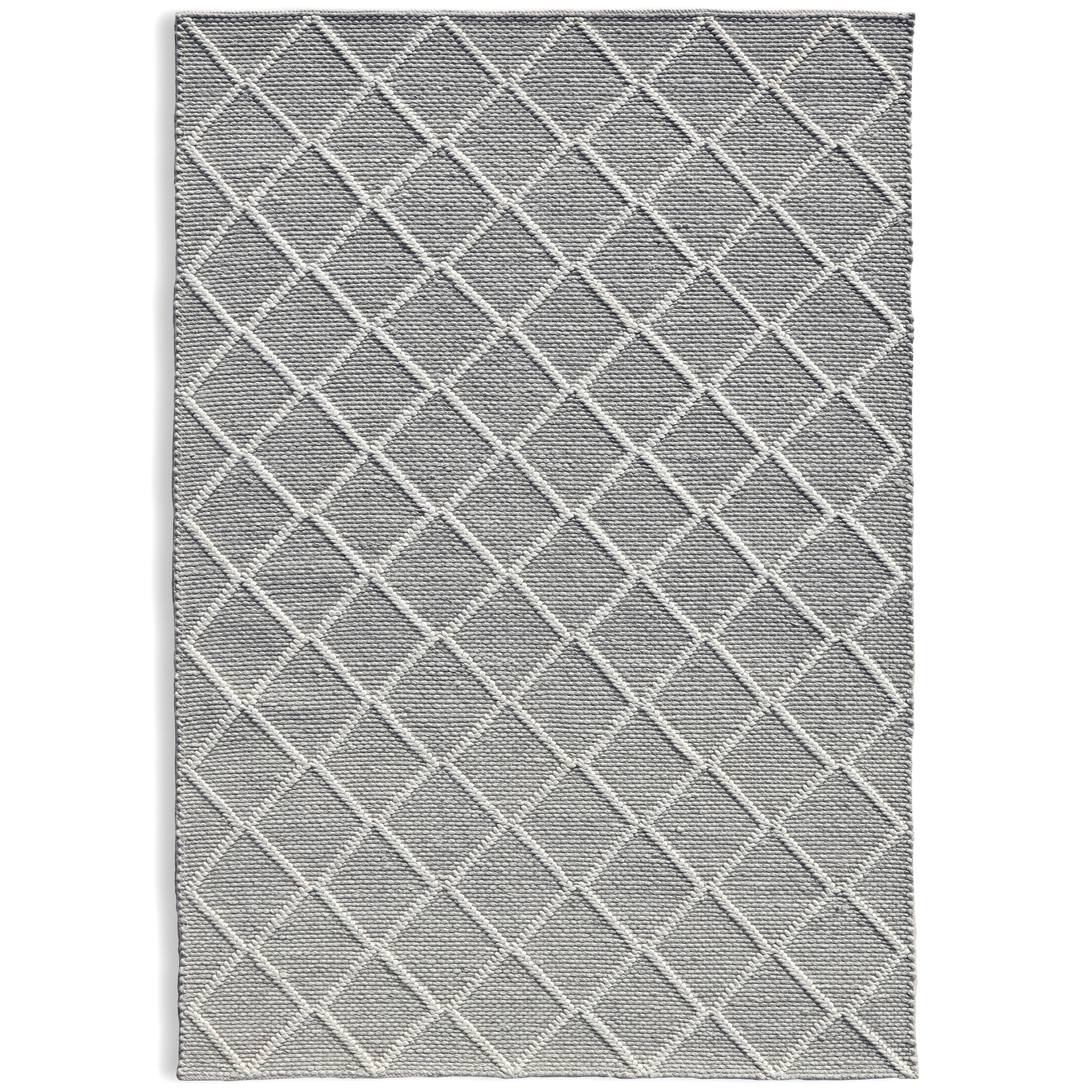 Tufty Home Bubble Geometric Handmade Ivory & Grey High/Low Pile Diamond ...