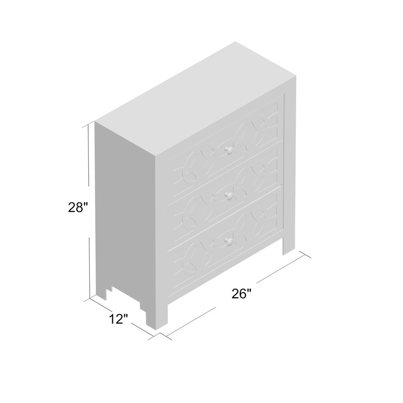Mercer41 Jayzon 3 Drawer Accent Chest & Reviews | Wayfair