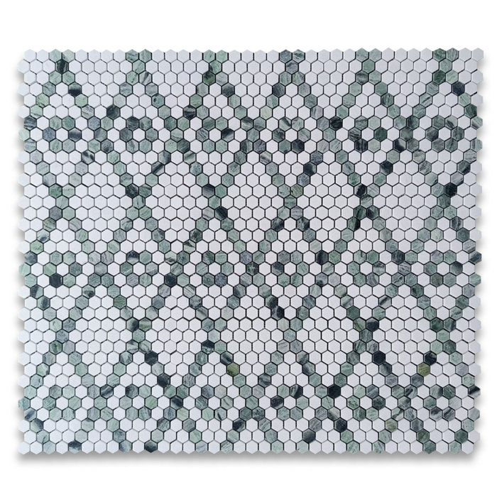 Marble Online 10" x 11" Marble Mosaic Wall & Floor Tile | Wayfair