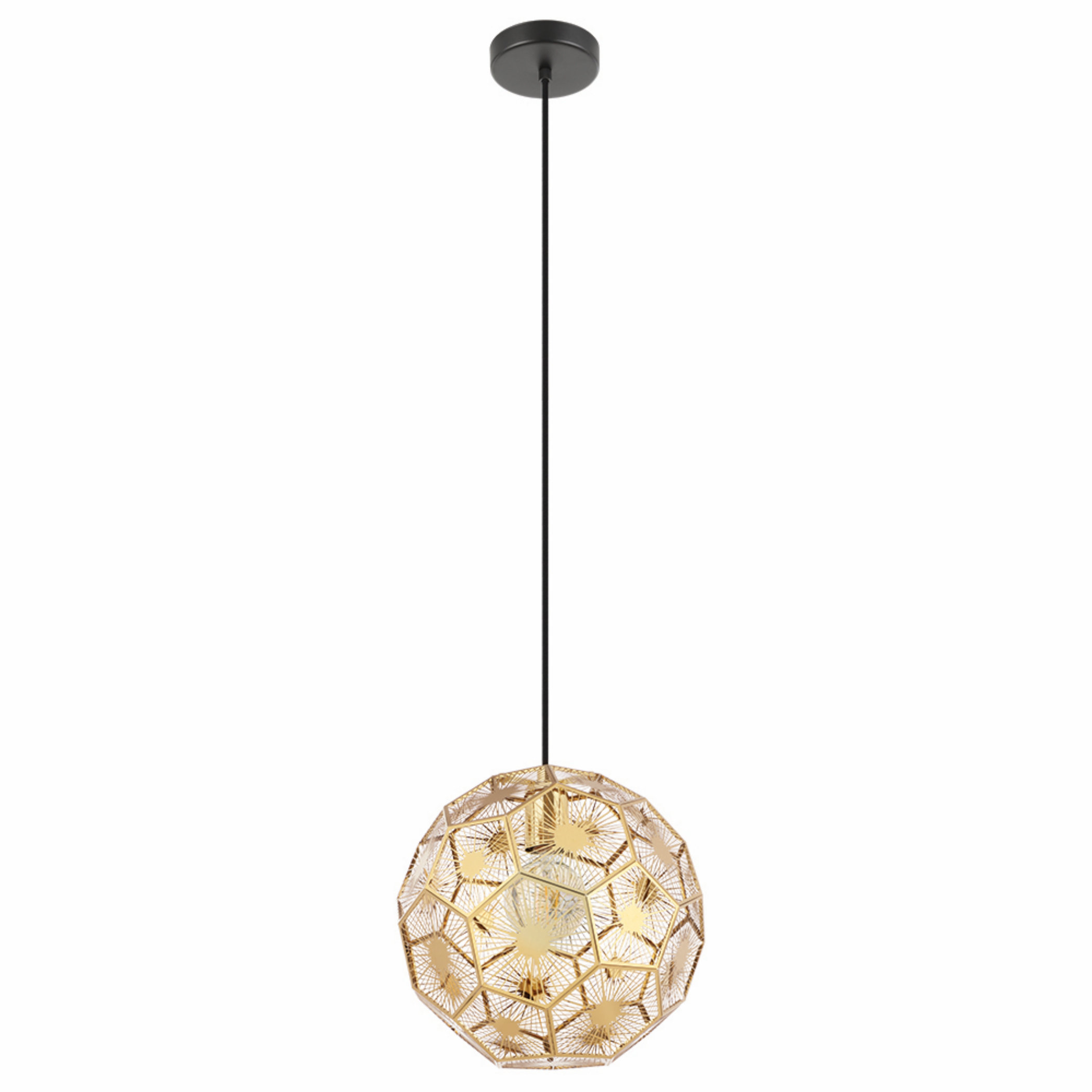 Mercer41 Skoura - 1-Light Pendant - Structured Black Finish - Geometirc ...