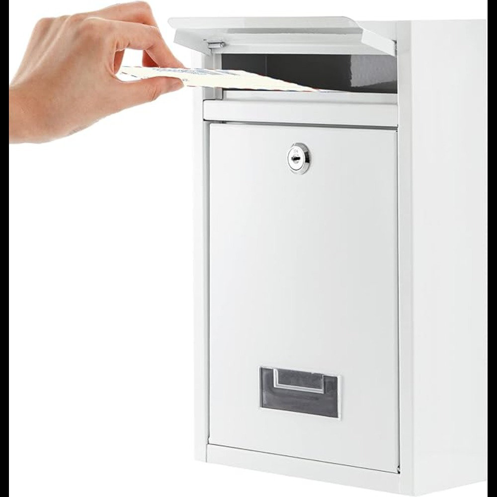 Invenitiah DEAYOU Mailbox With Key Lock, Steel Cover Metal Dropbox For ...