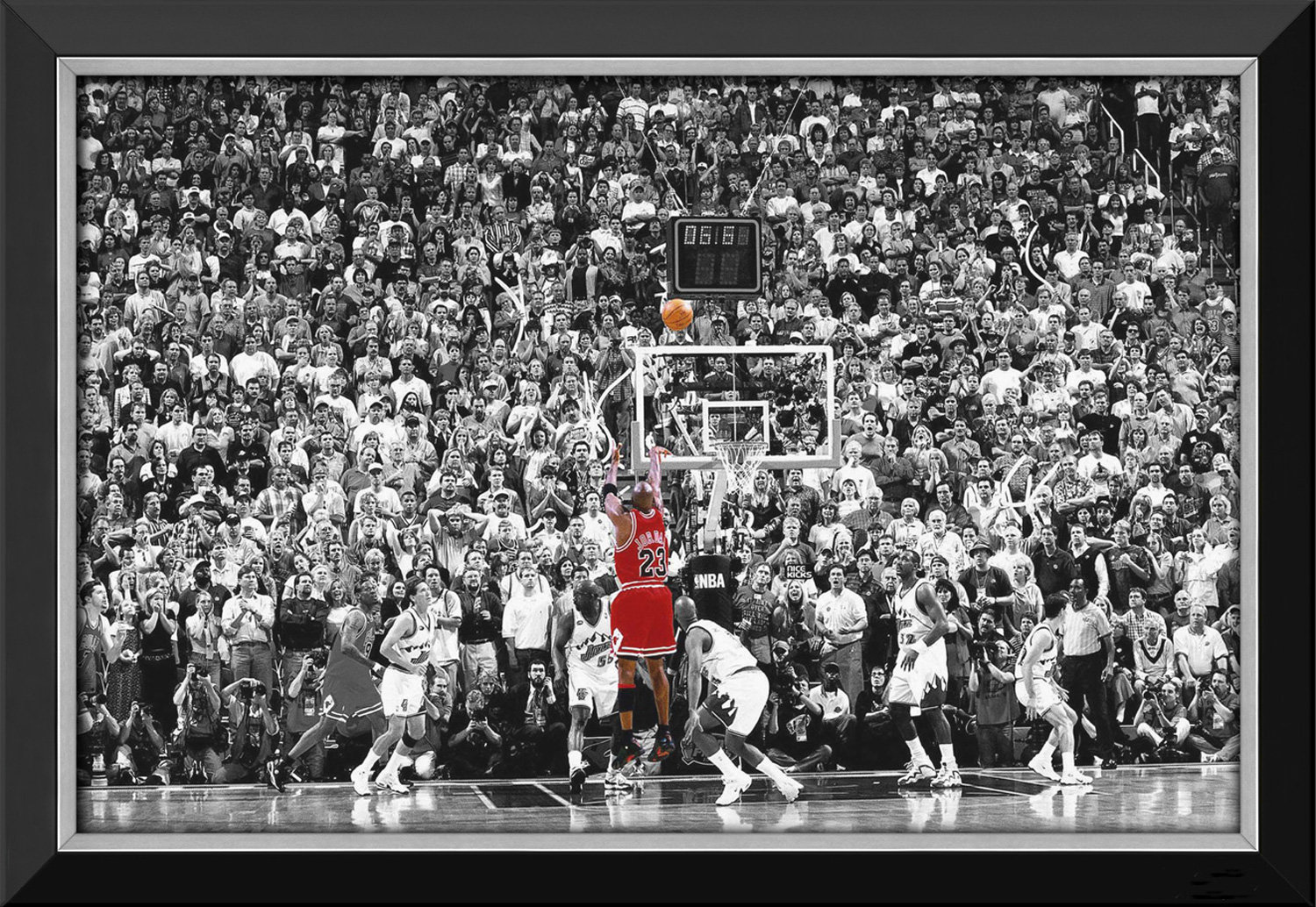 Autograph Authentic Michael Jordan Last Shot Framed Canvas (33.5" by 23 ...