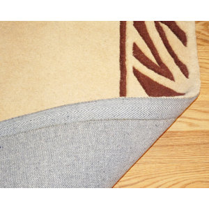 American Home Rug Co. Casual Contemporary Wool Beige/Tan Rug | Wayfair