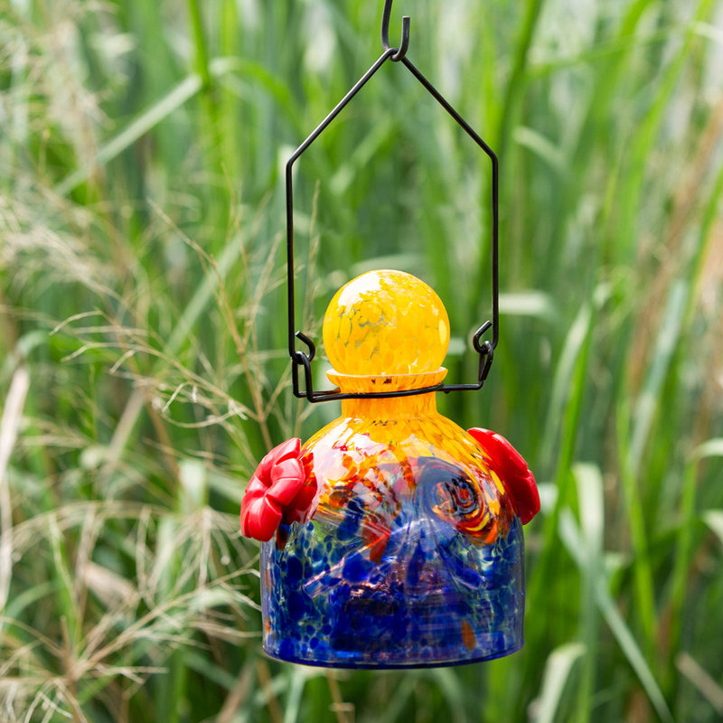 Echo Valley Glass Hanging Hummingbird Feeder | Wayfair