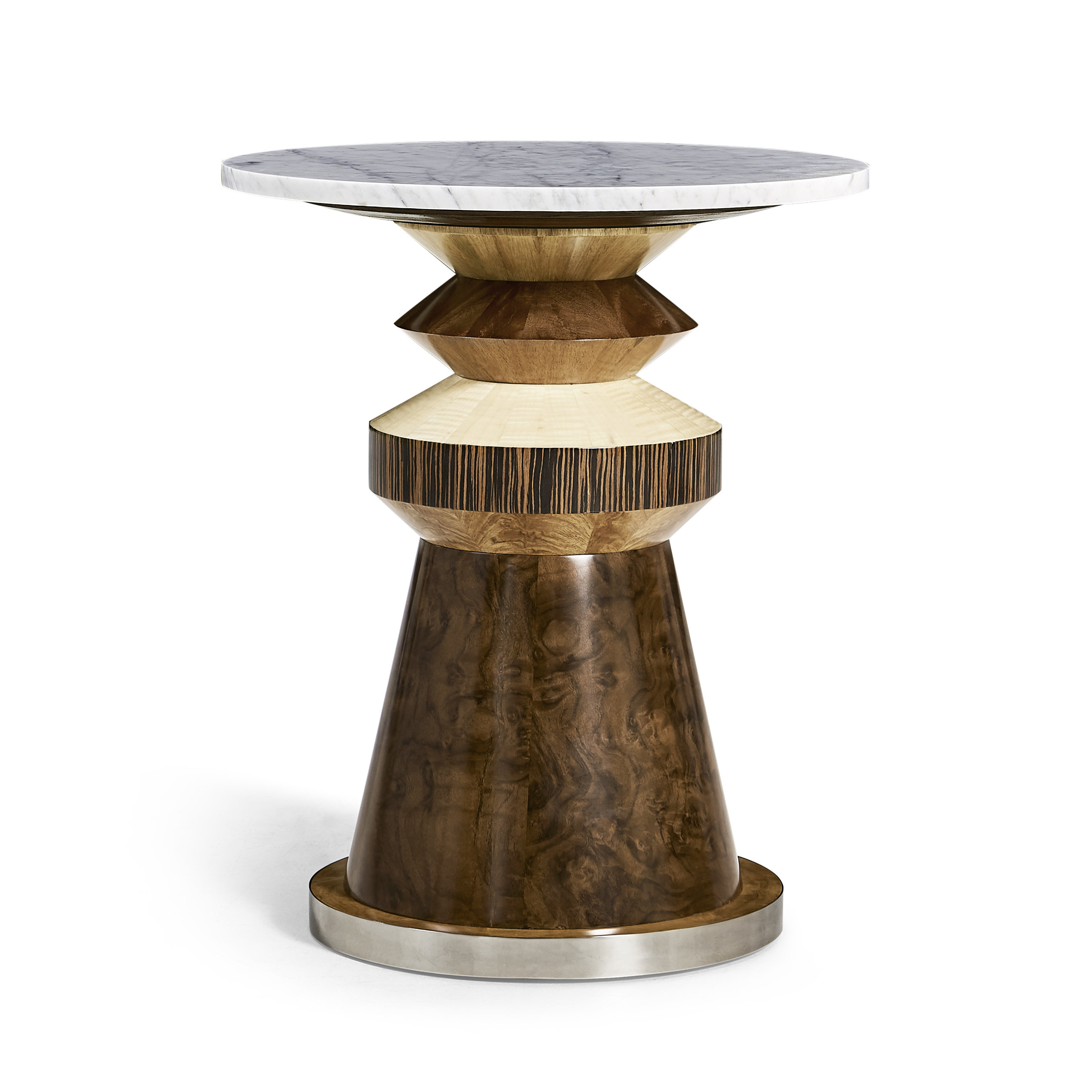 Jonathan Charles Fine Furniture Rook Genuine Marble Pedestal End Table ...
