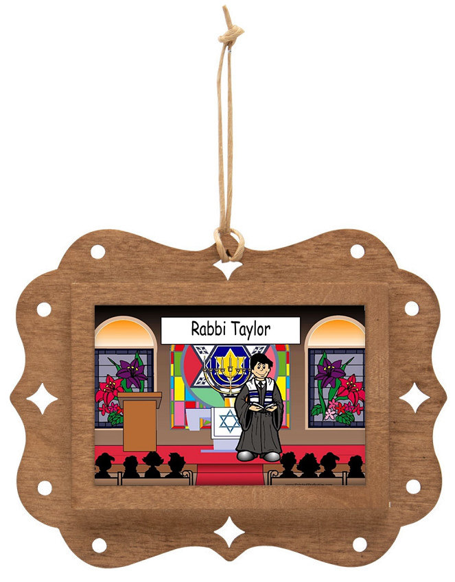Printed Perfection Personalized Rabbi Male Laser Cut, Wooden Christmas ...
