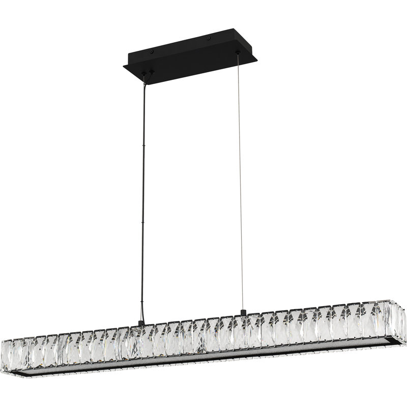 Mercer41 Kriss Integrated LED Matte Black Island Light | Wayfair