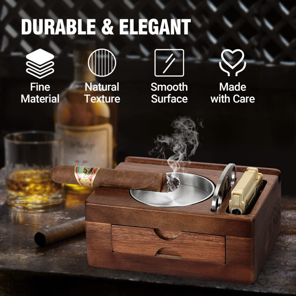 Two trees make a forest Cigar Ashtray, Wooden Cigar Ashtrays With Cigar ...