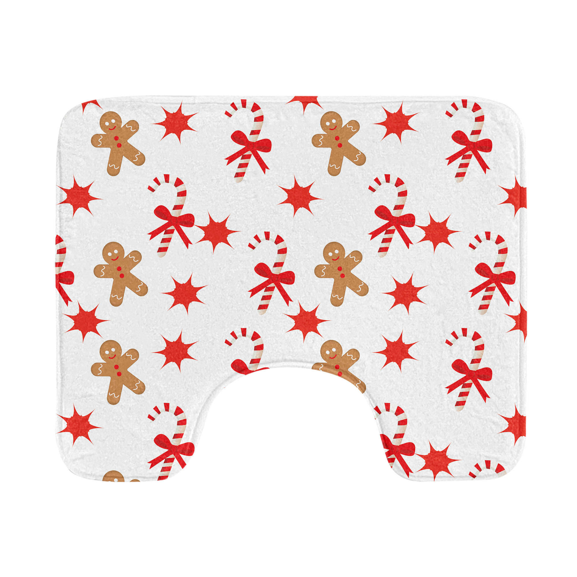 East Urban Home Gingerbread Man Toilet Mat U-Shape Bathroom Rug 20 ...