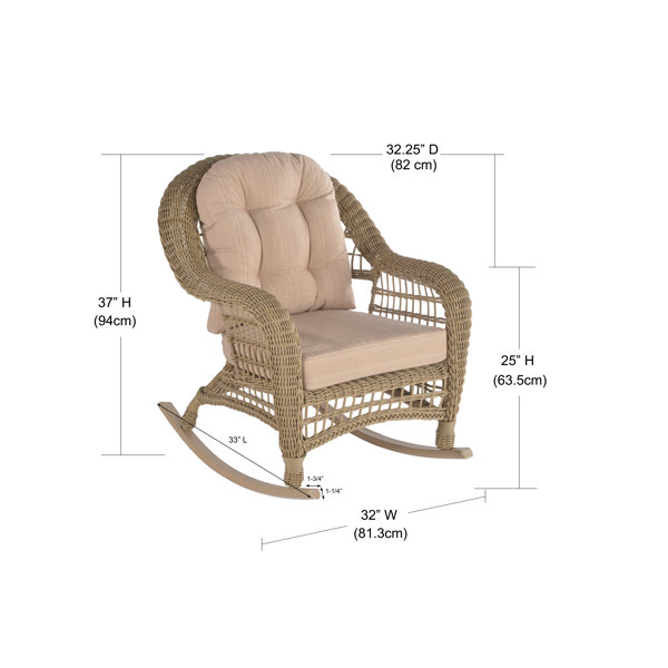 One Allium Way® Ophélie Metal Outdoor Rocking Chair | Wayfair