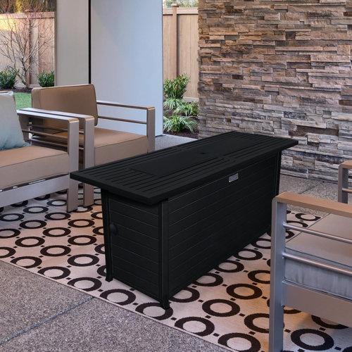 Sunbeam Linear Aluminum Propane/Natural Gas Fire Pit Table & Reviews ...