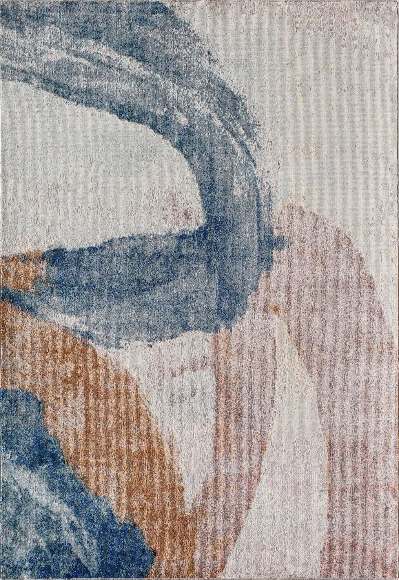 Wade Logan® Claudeen Contemporary Smokey Blue Area Rug | Wayfair