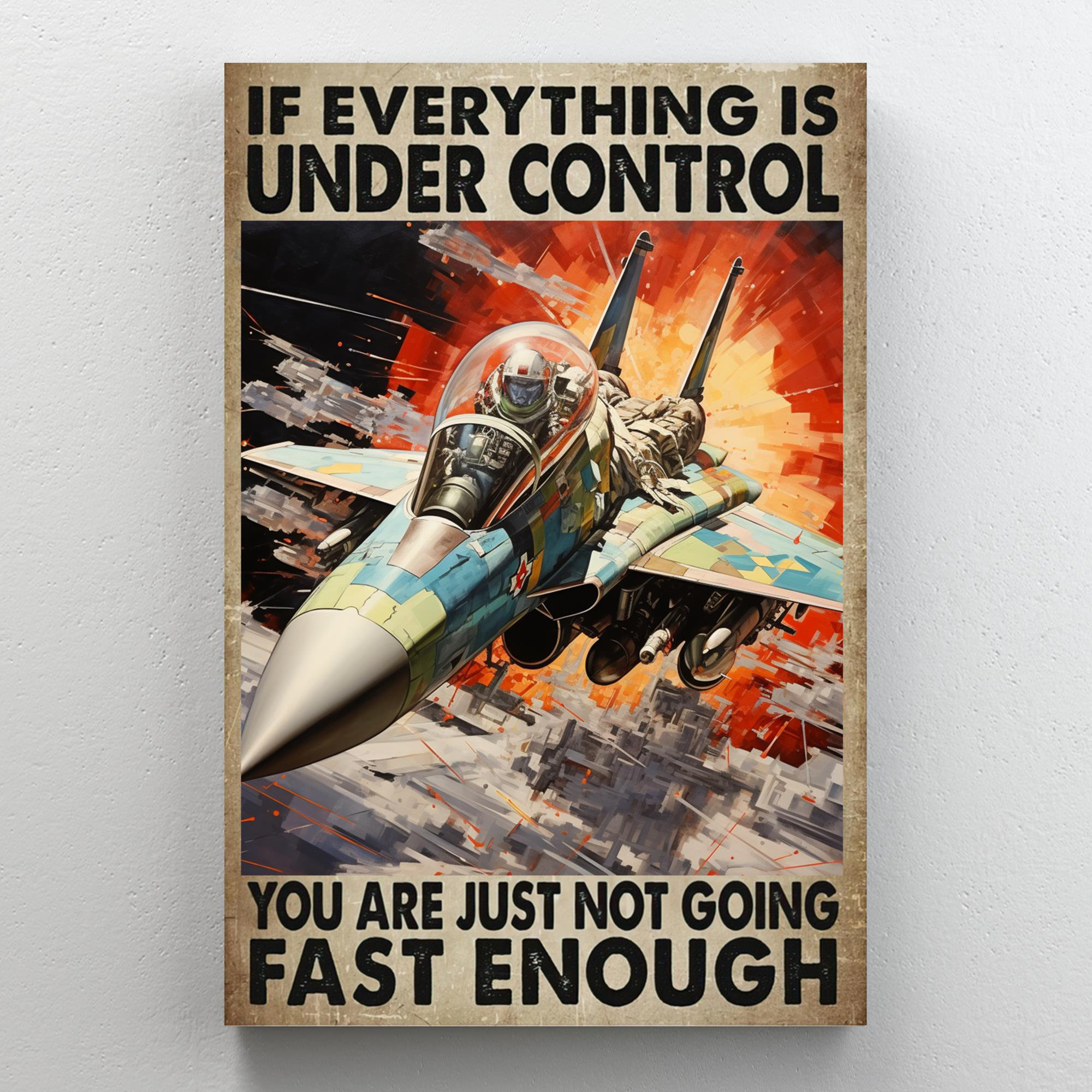 Trinx Flight Plane Fast Enough - 1 Piece Rectangle Graphic Art Print On ...