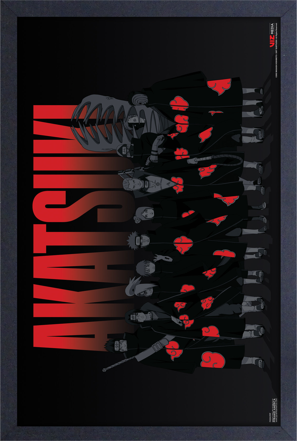 Ebern Designs Naruto- Akatsuki Line Up 11x17 Gel-Coat Framed Print ...