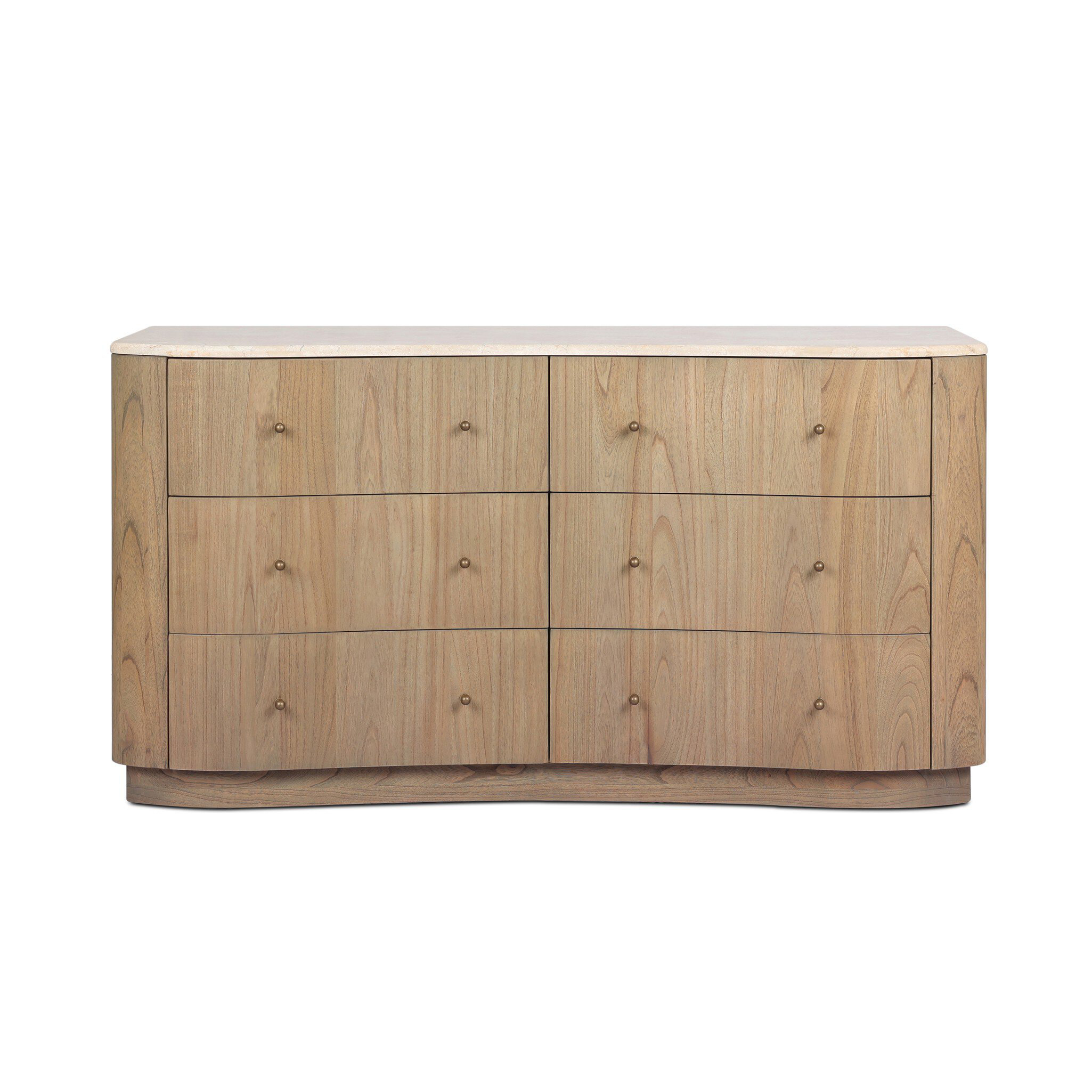 Four Hands Boa 6 Drawer Dresser-Sandy Mindi Veneer | Perigold
